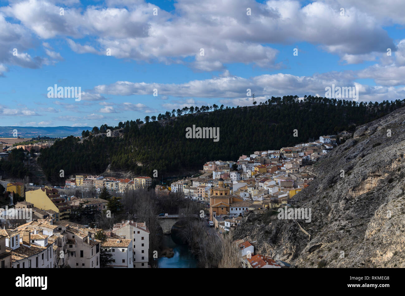 View of a landscape from Cuenca old town Stock Photo - Alamy