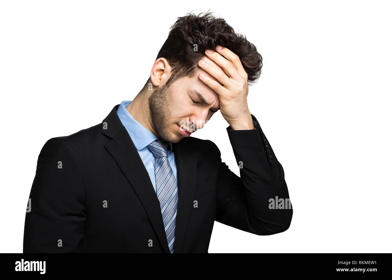 Desperate businessman, financial crisis concept Stock Photo - Alamy