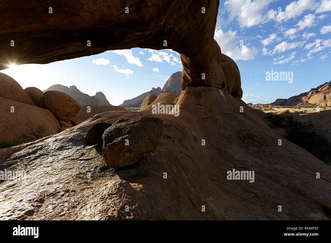 Natural rock arch near the granite mountain Spitzkoppe, Namibia, Africa Stock Photo - Alamy