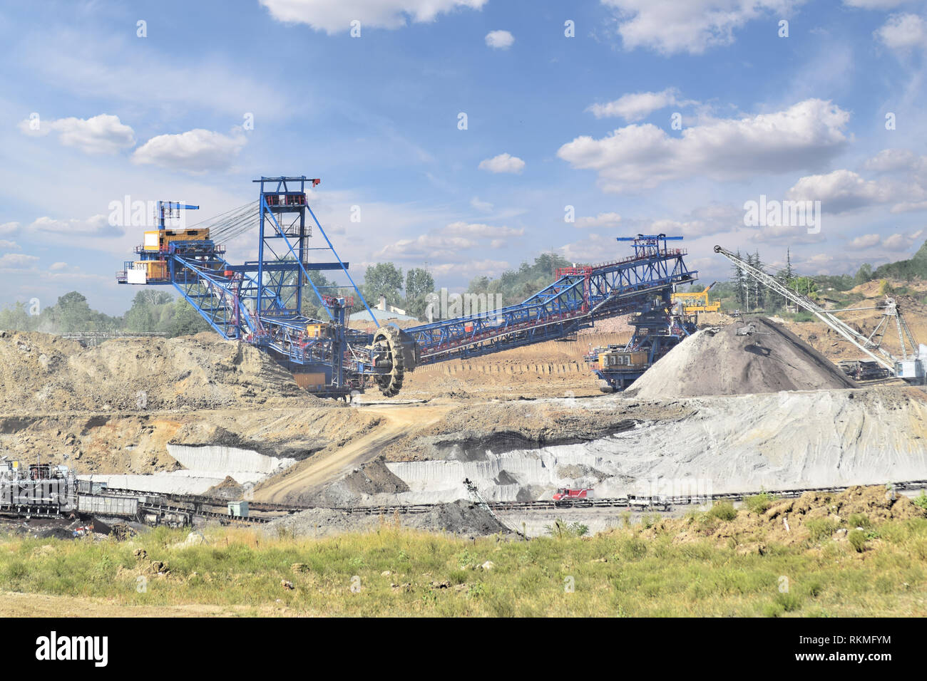 Surface coal mine in central Serbia Stock Photo - Alamy