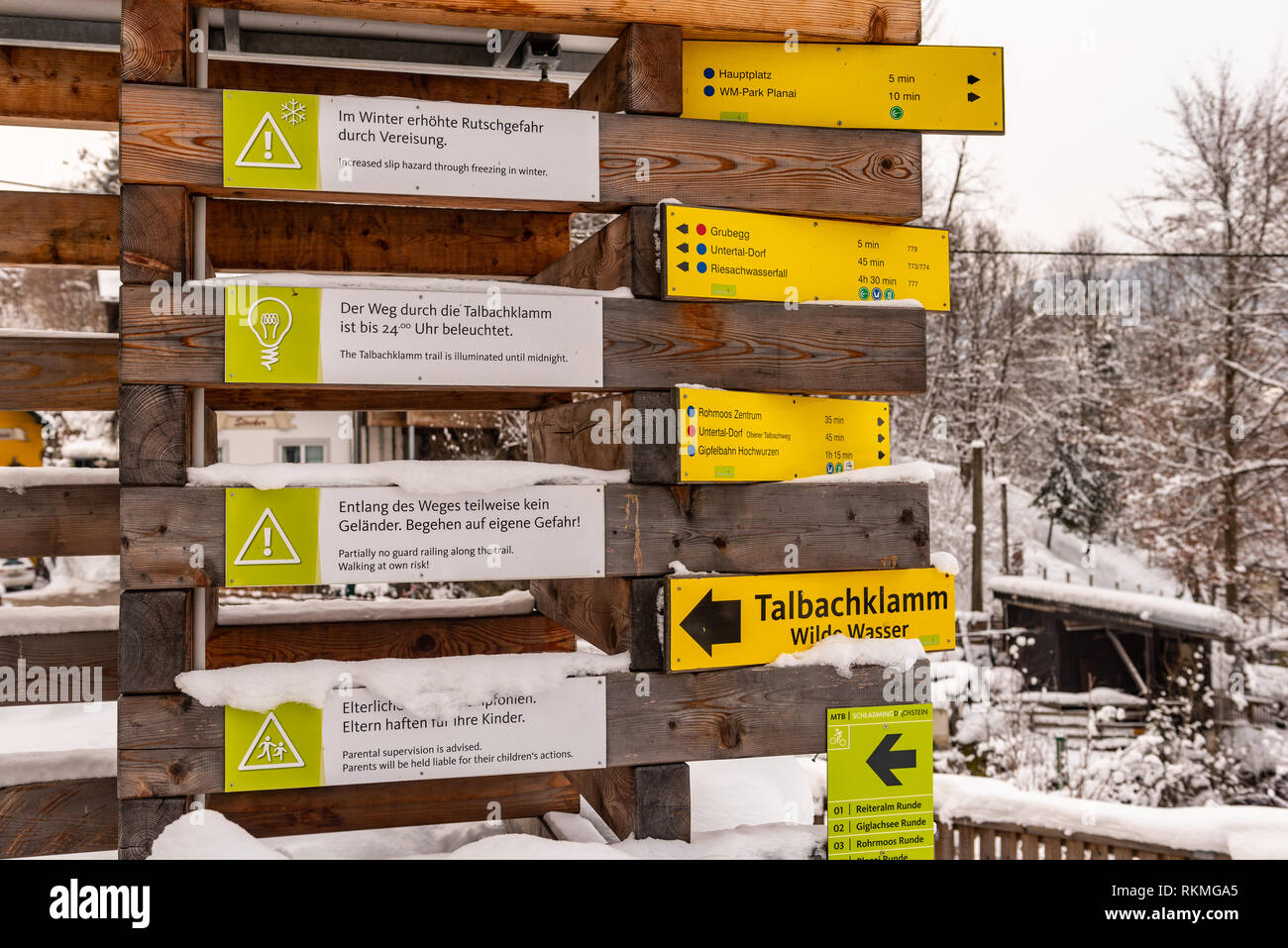 Tourist Oriented Directional Signs, Schladming-Dachstein, Dachstein ...