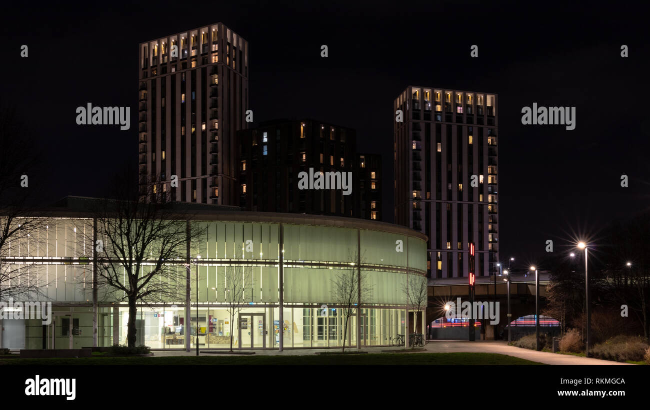 Glass Mill Leisure Centre in Lewisham evening Sunday in London Stock ...
