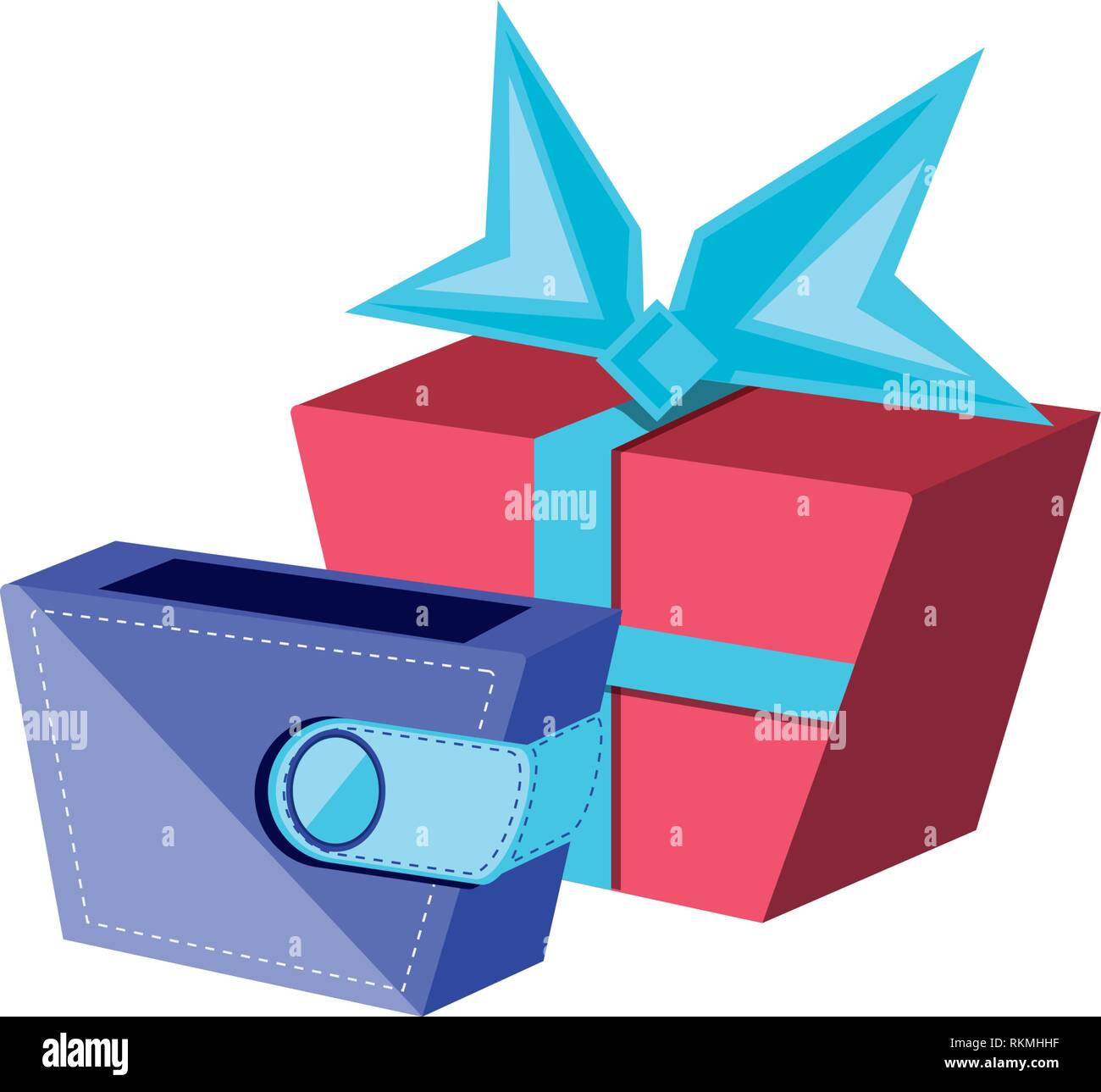 gift box with wallet money vector illustration design Stock Vector ...
