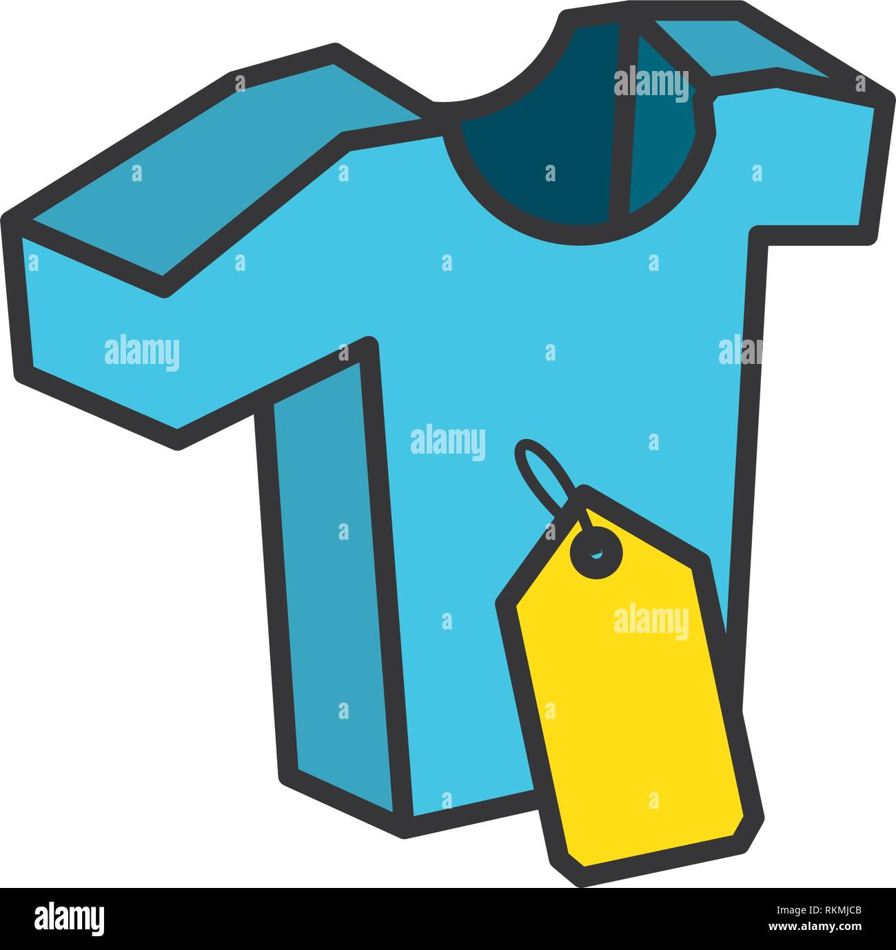 shirt man with tag commercial vector illustration design Stock Vector ...