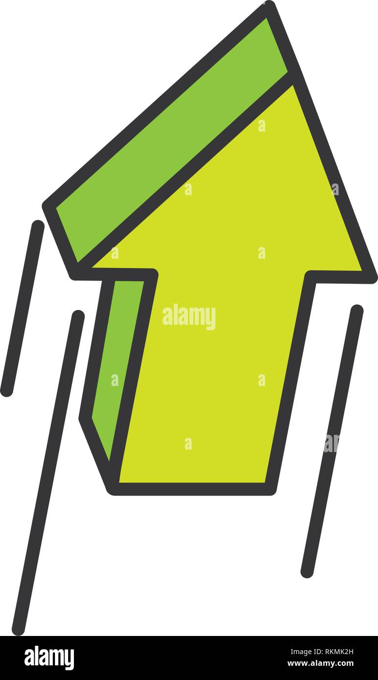 arrow guide sign icon vector illustration design Stock Vector Image ...