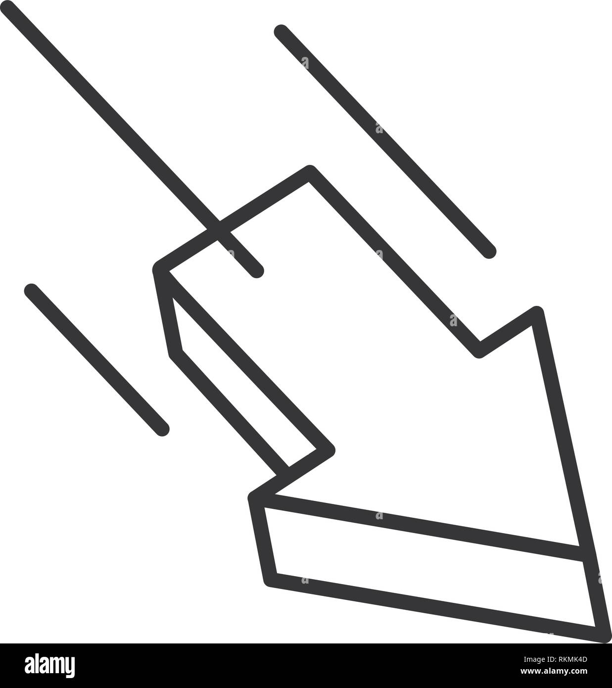 arrow guide sign icon vector illustration design Stock Vector Image ...