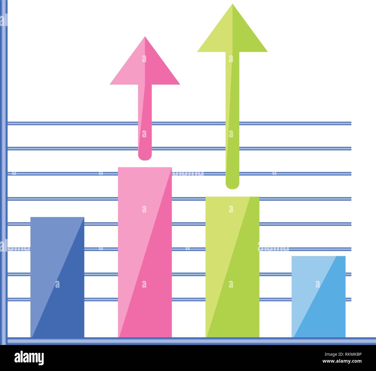 bars and arrows infographics vector illustration design Stock Vector ...