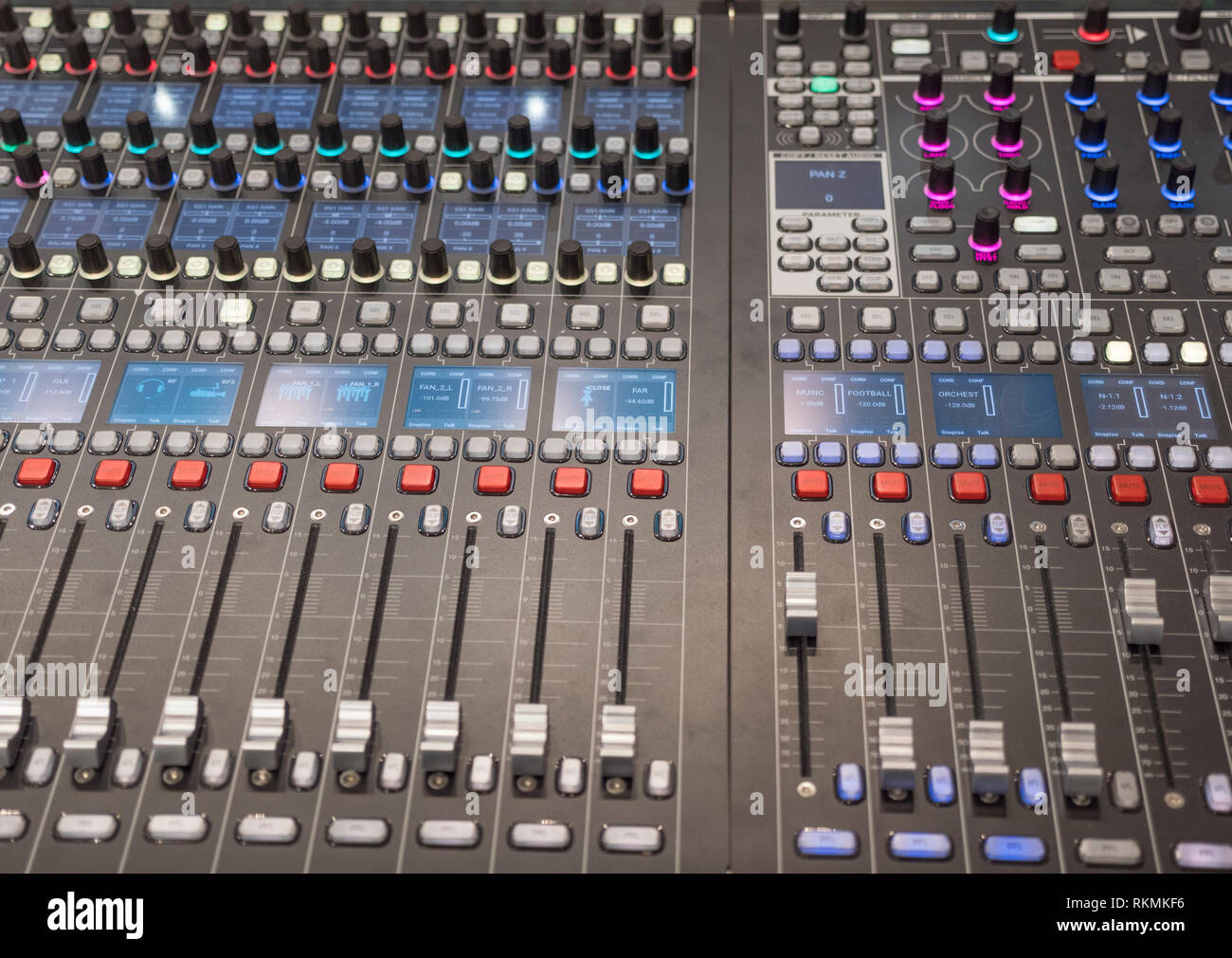 Remote control console for vision mixer video processor Stock Photo - Alamy
