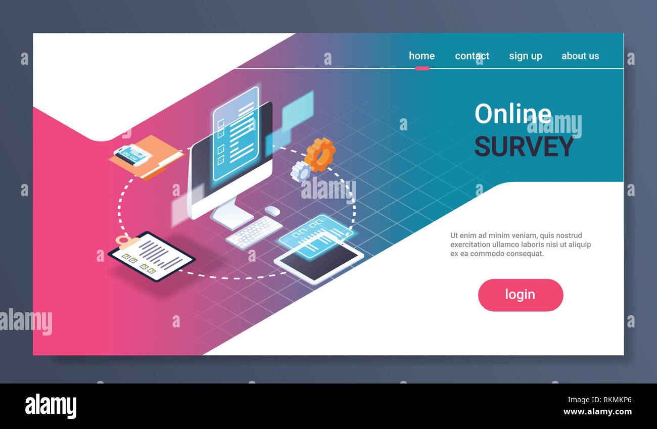 online testing questionnaire form survey concept internet quiz computer ...