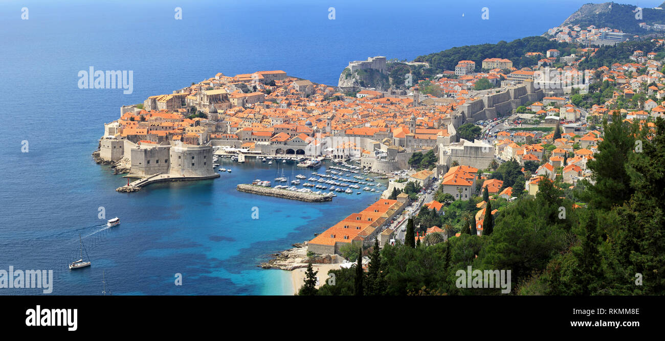Aerial photo of Dubrovnik UNESCO World Heritage site Stock Photo - Alamy