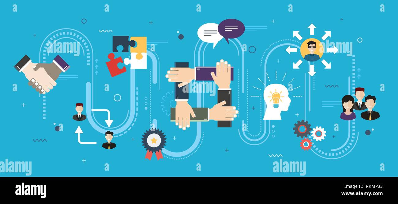 Collaboration vector vectors hi-res stock photography and images - Alamy