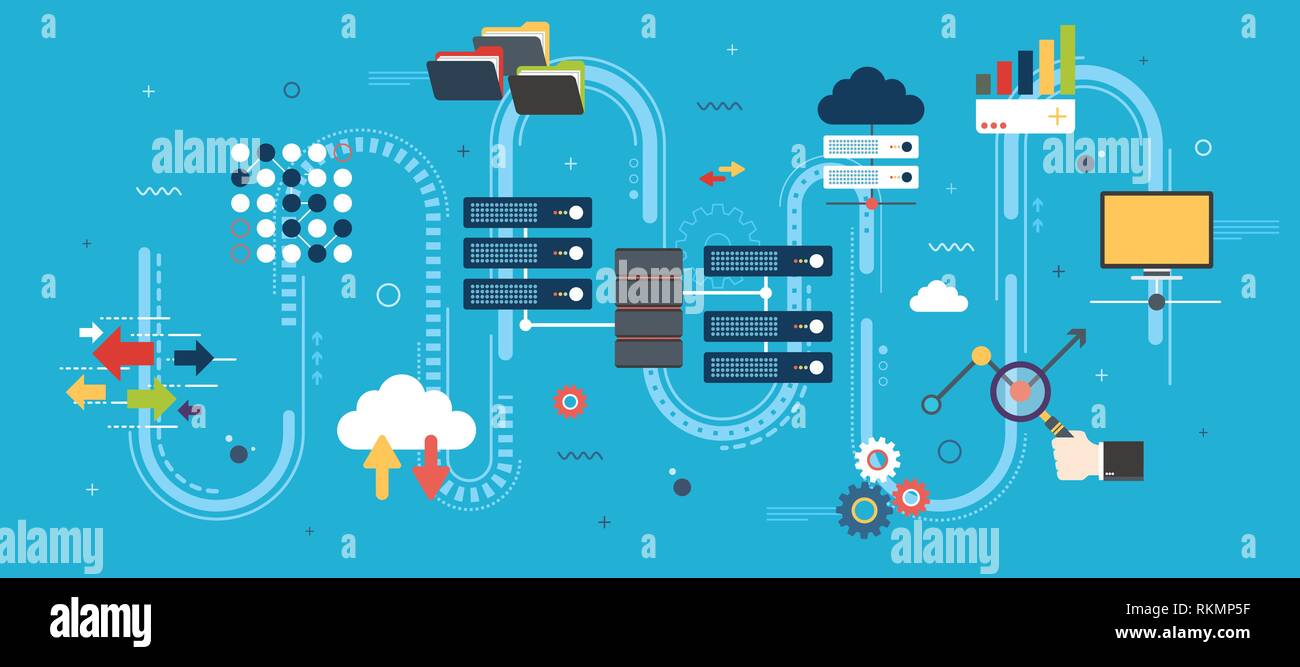 Cloud computing database server network Stock Vector Images - Alamy