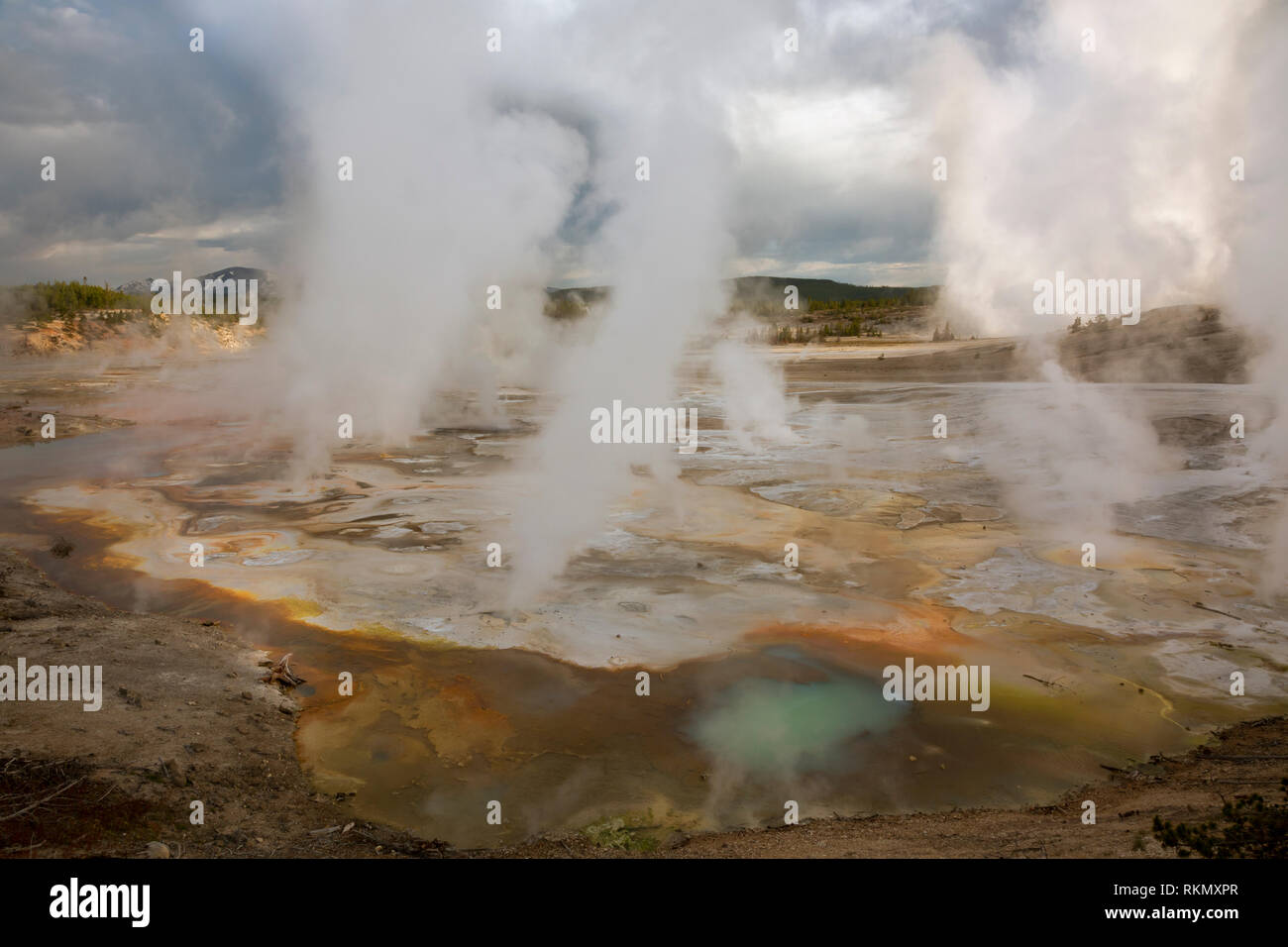 WY03429-00...WYOMING - Patterns and steam made by the fumerals and hot ...
