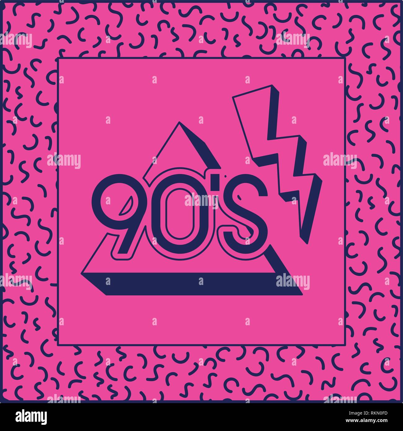 90s decade label retro Stock Vector Image & Art - Alamy