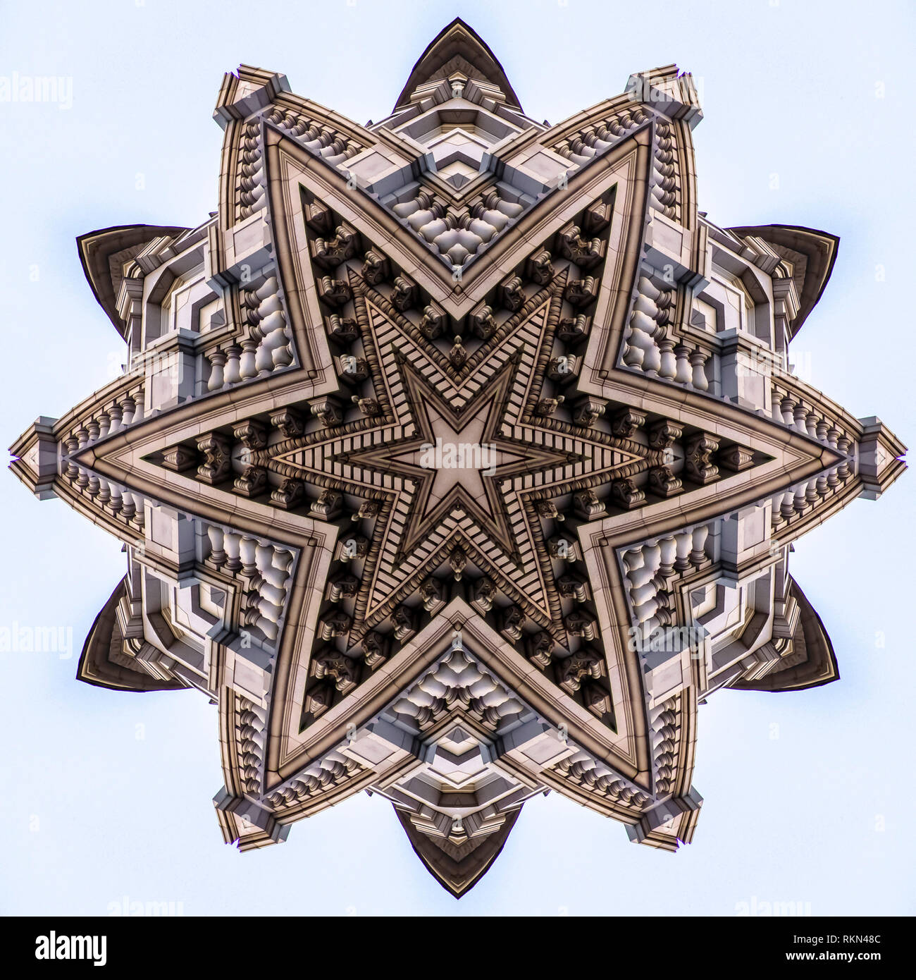 Angular and complex star design from Utah Capital building. Geometric ...