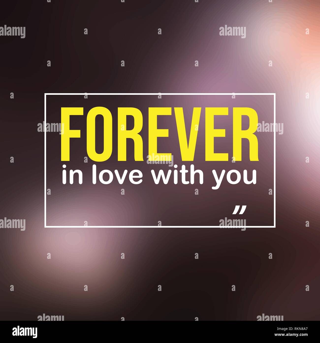 forever in love with you. Love quote with modern background vector ...