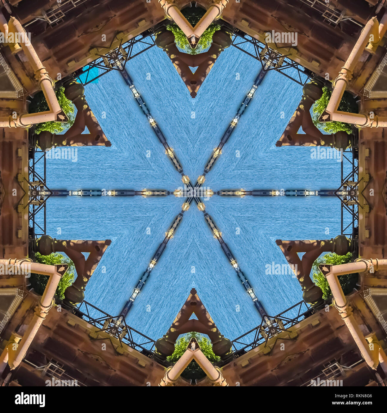 Six sided grid pattern with metal industrial look Stock Photo - Alamy