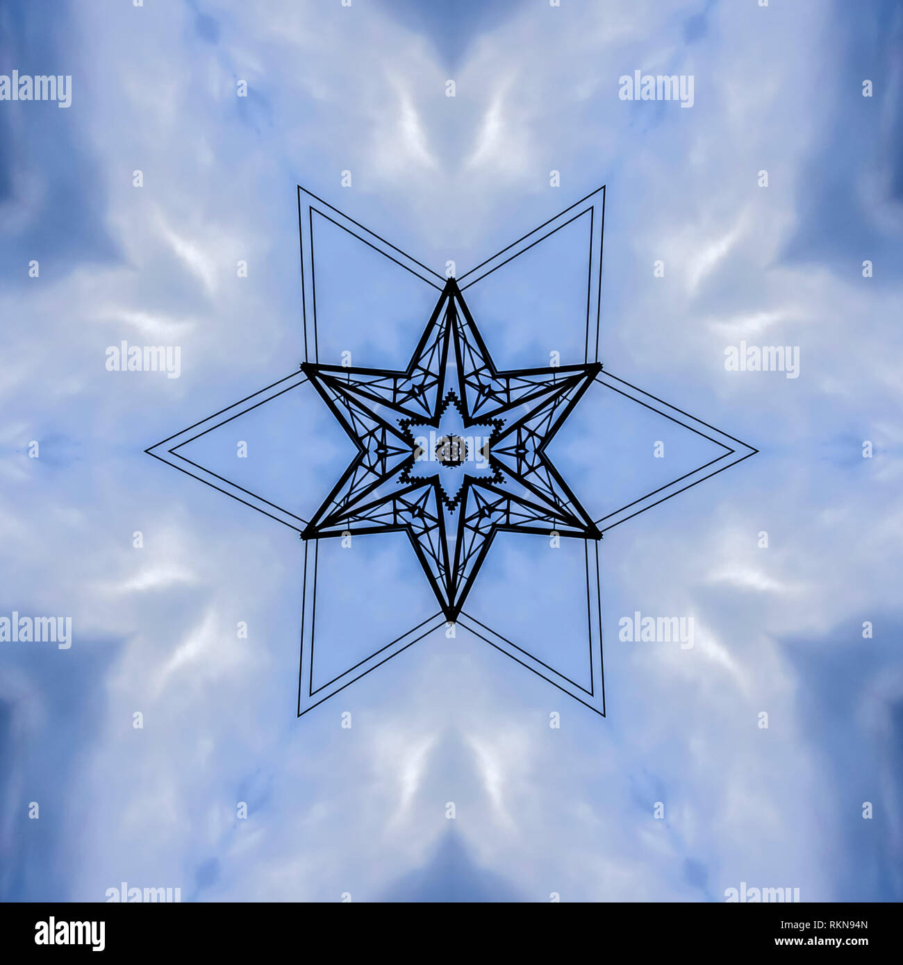 Star shape made from some metal bars Stock Photo - Alamy