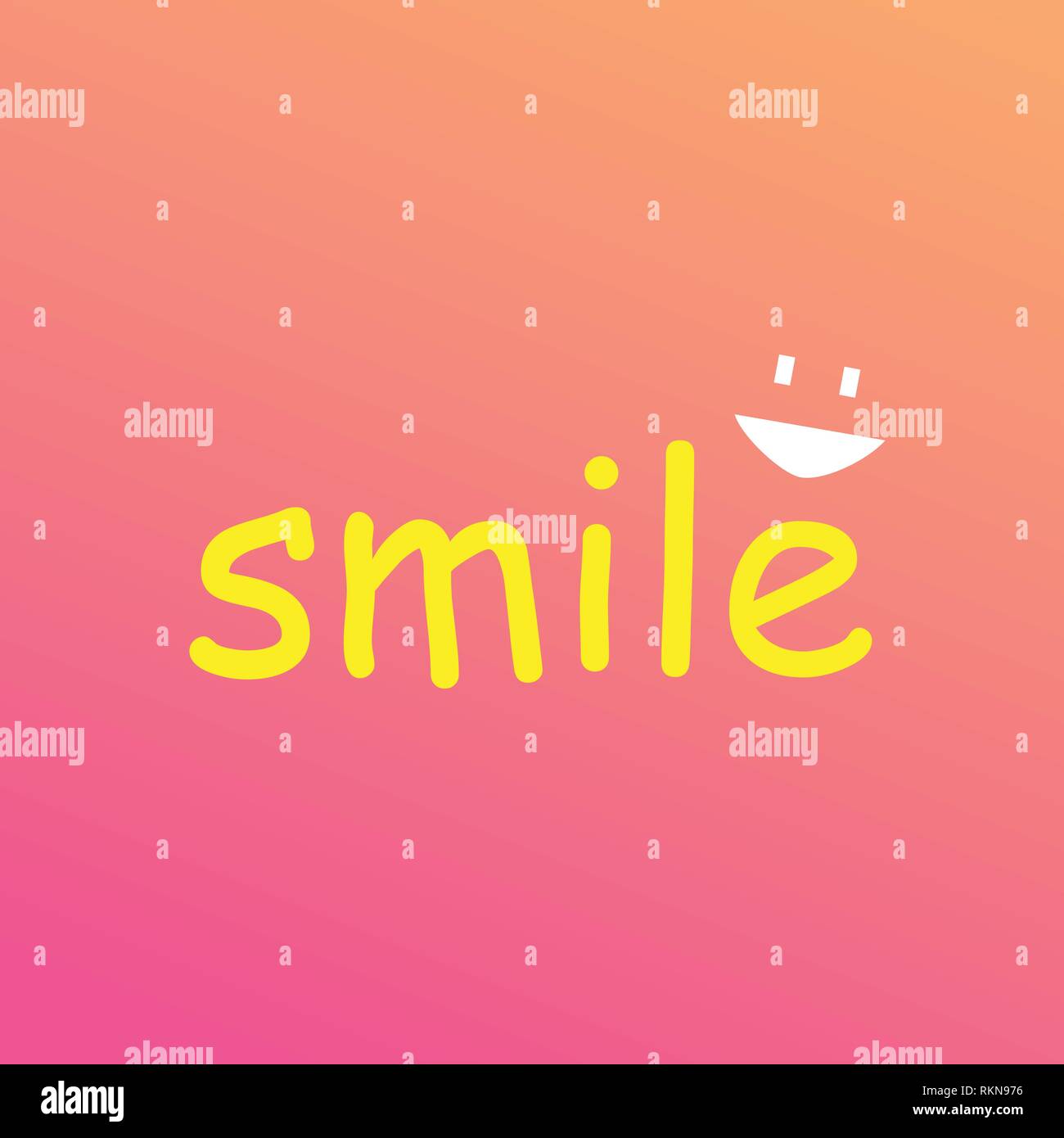 smile. Life quote with modern background vector illustration Stock ...
