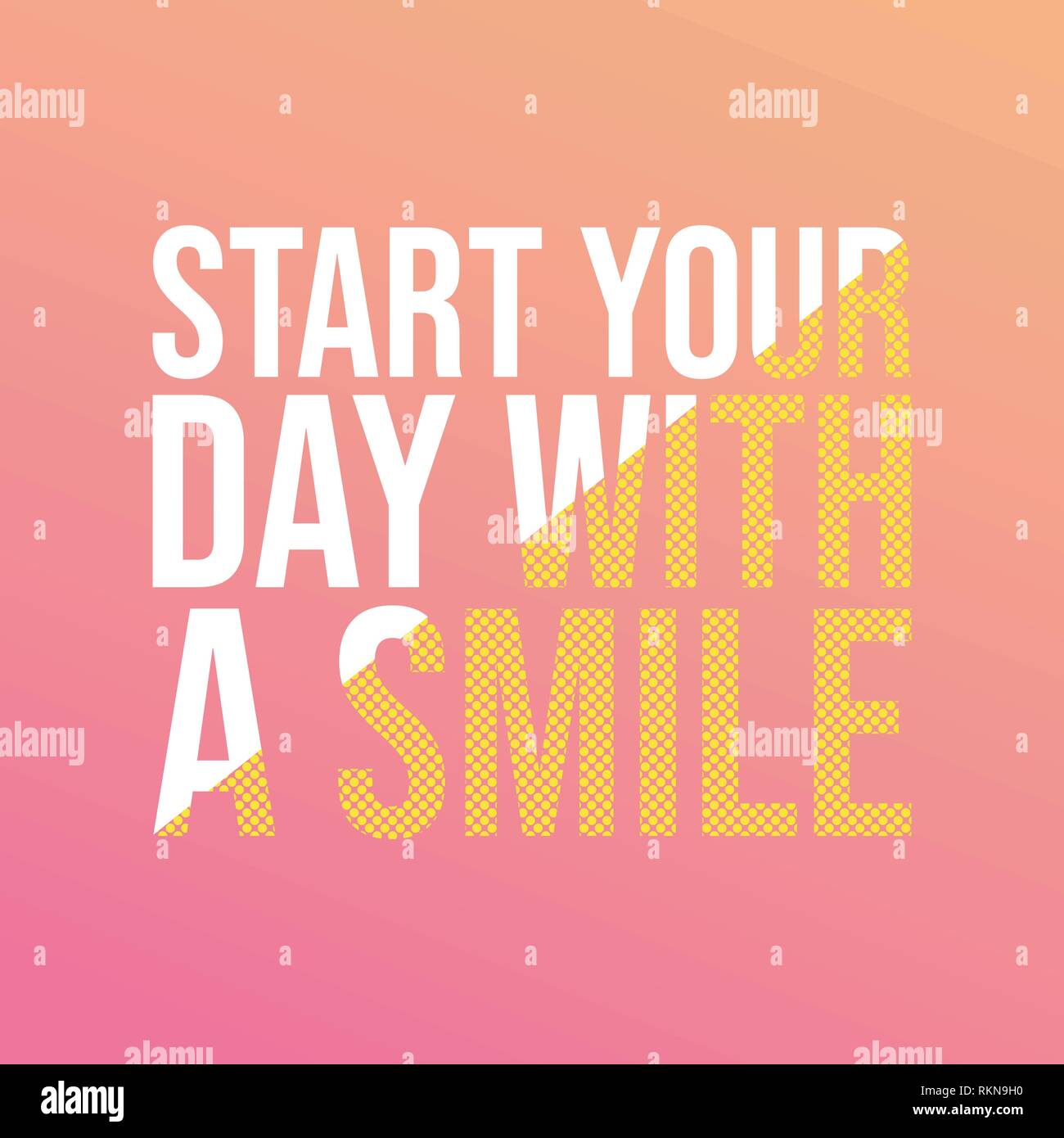 Start Your Day With A Smile Life Quote With Modern Background Vector