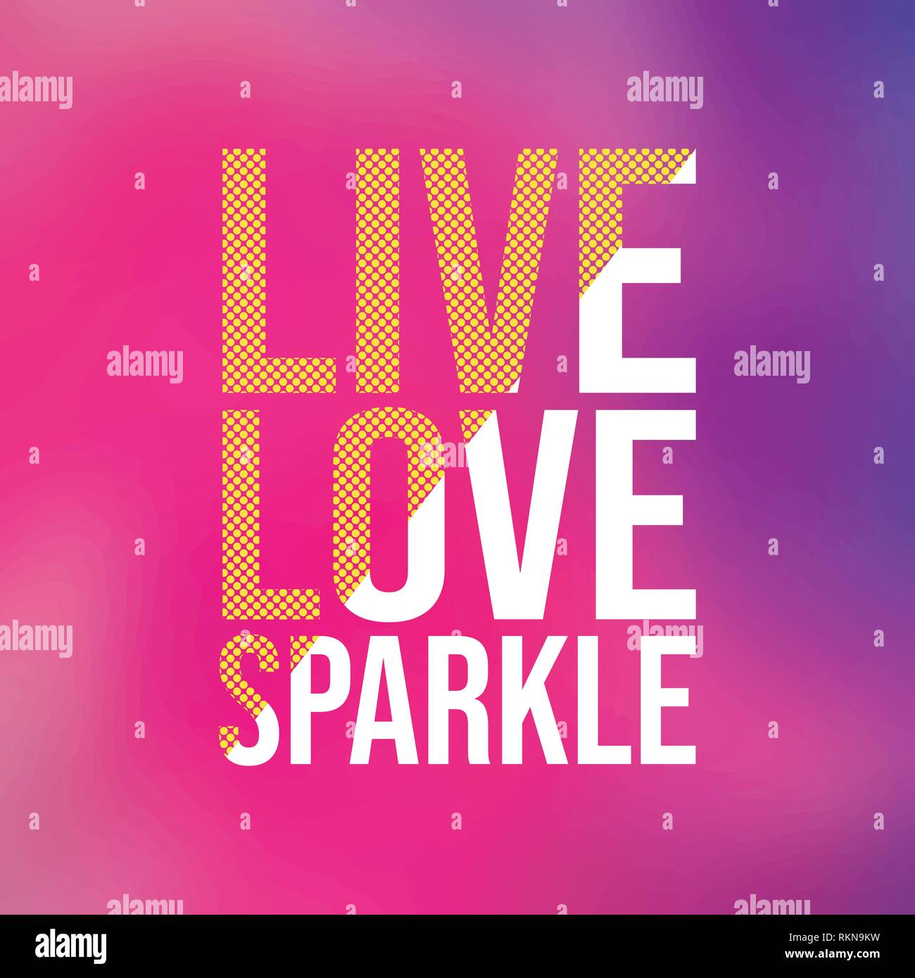 live love sparkle. Love quote with modern background vector ...