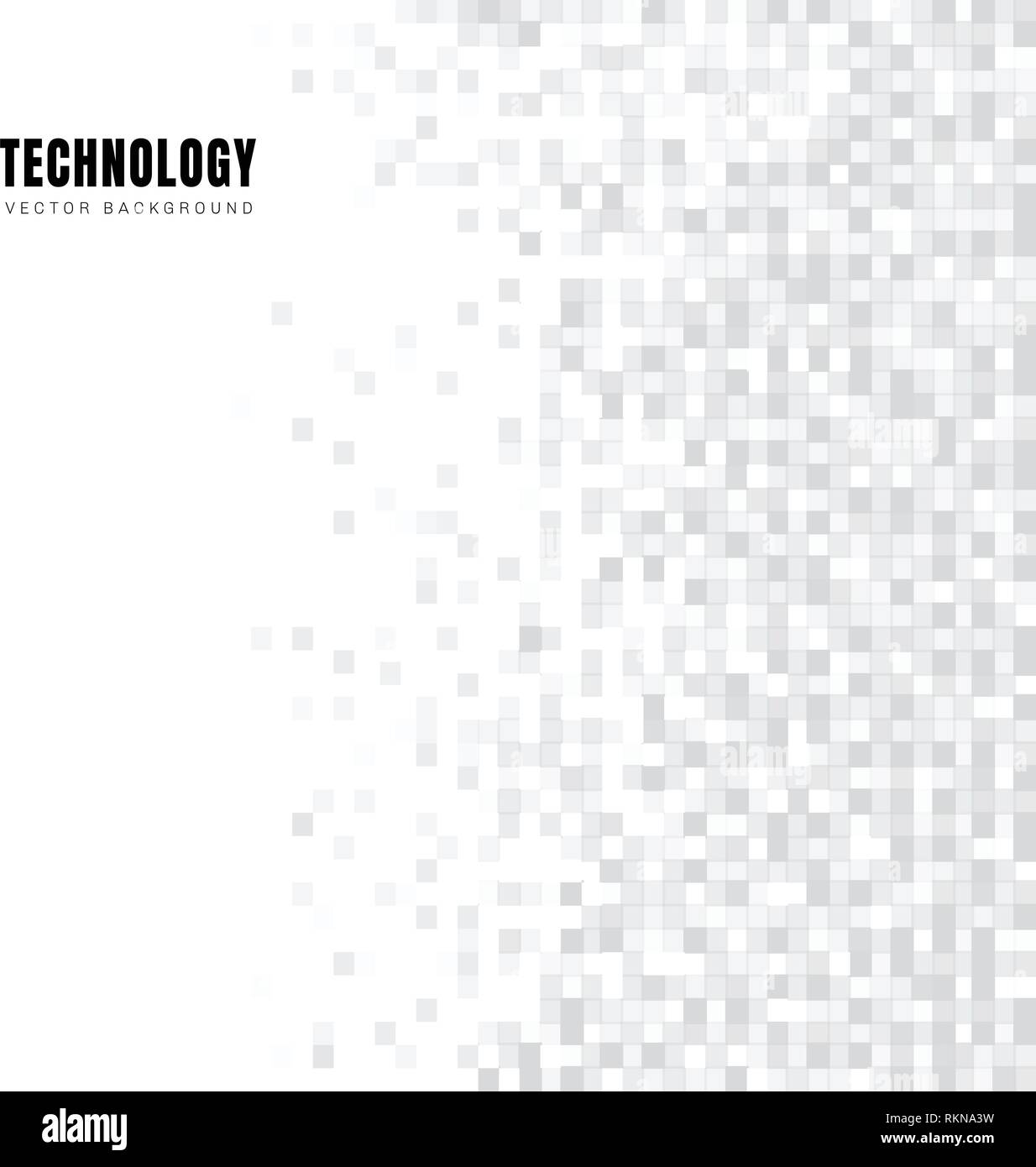 Abstract geometric white and gray squares pattern background and texture with copy space ...