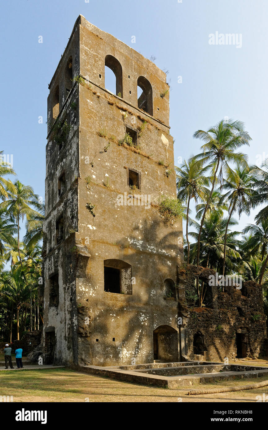 Old Watch tower of Fort Revdanda near Alibag Maharashtra india Stock ...
