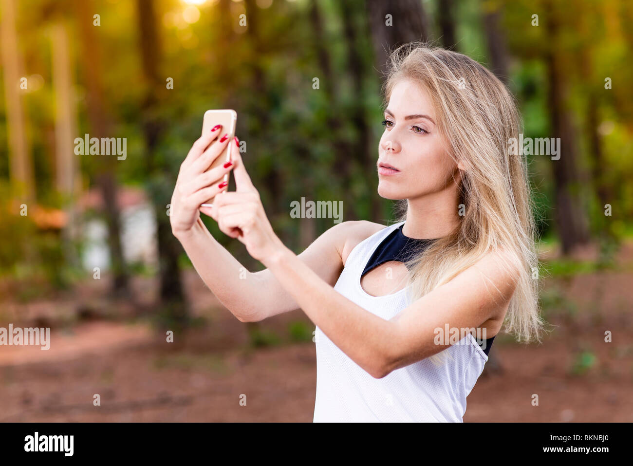 Woman enjoying herself outside hi-res stock photography and images - Alamy