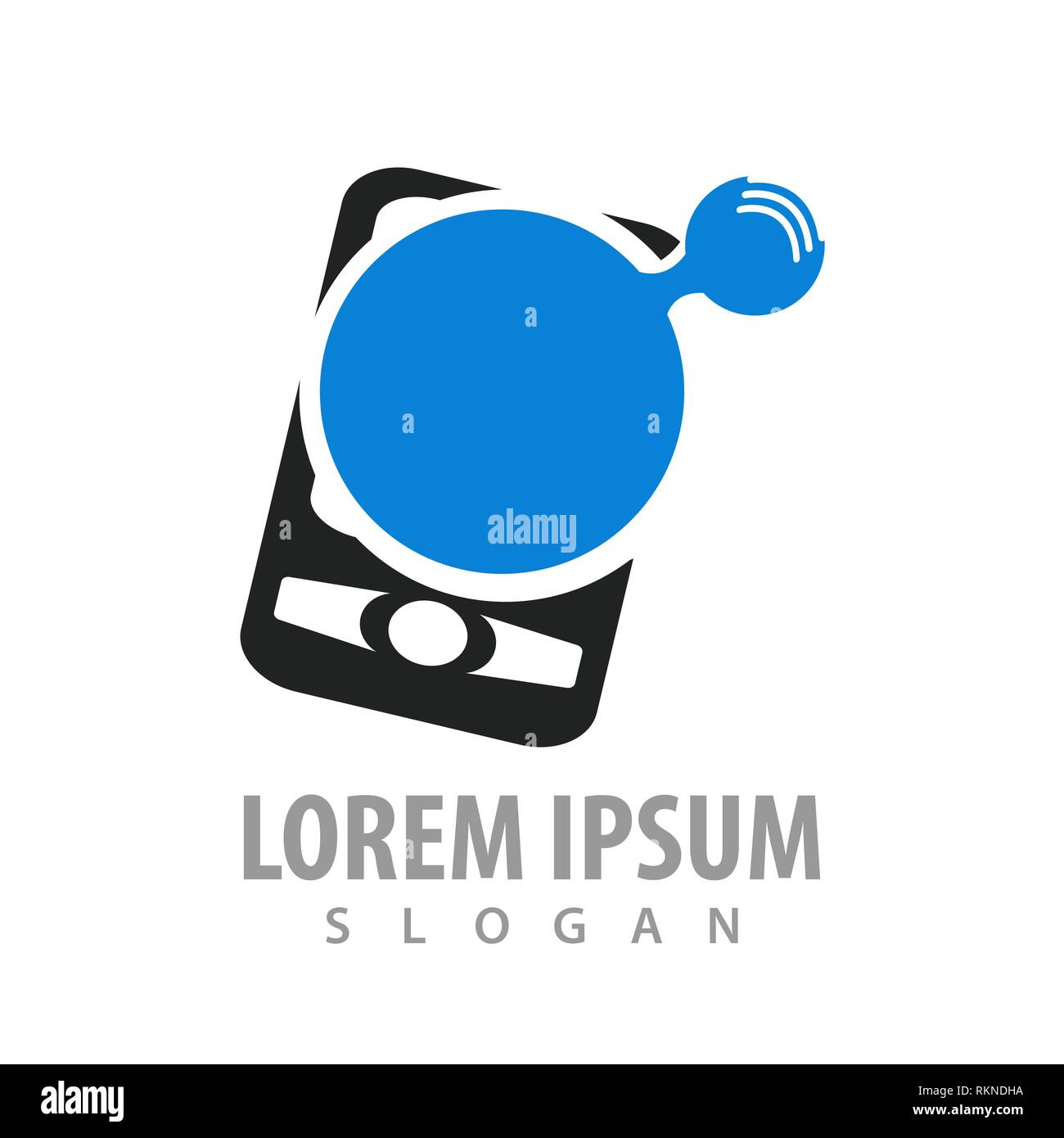 Circle screen guard phone logo concept design. Symbol graphic template ...