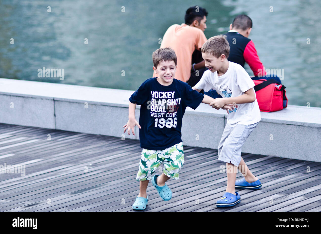 Kids Playing at Marina Bay Sands Stock Photo - Alamy