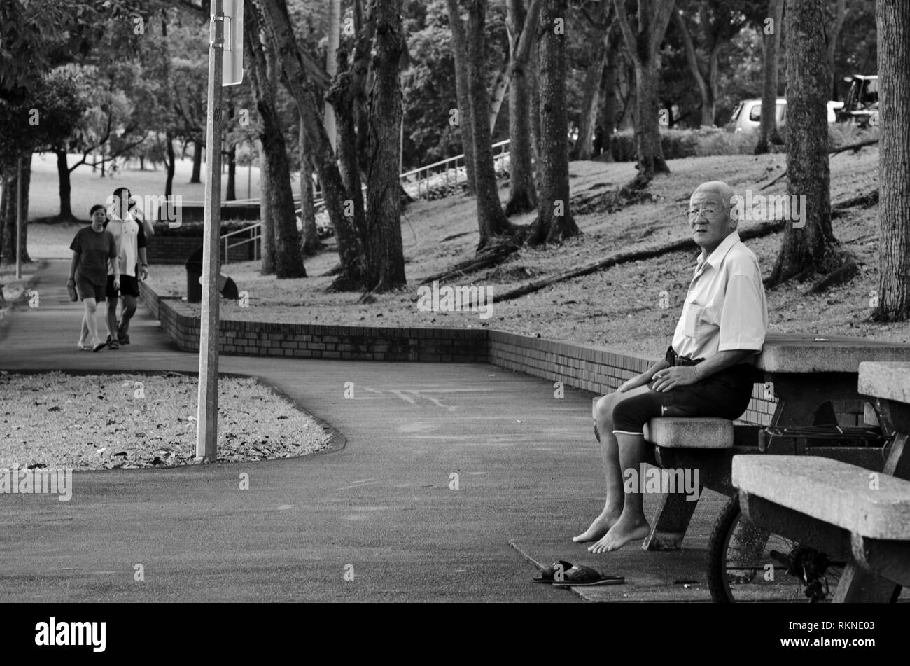 Capturing a moment of A Man Resting Stock Photo - Alamy