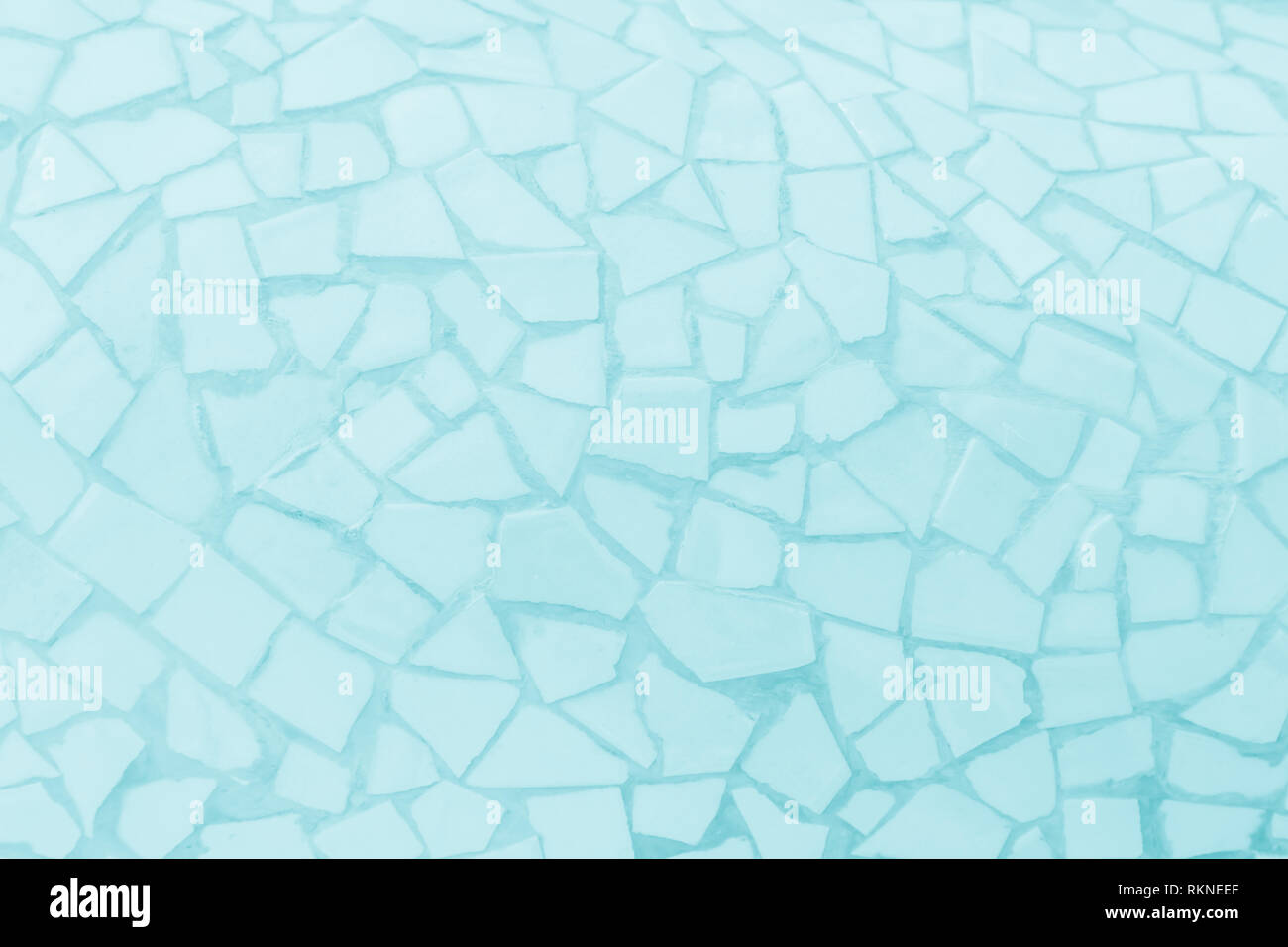 Broken tiles mosaic seamless pattern. Pastel Blue tile wall high ...