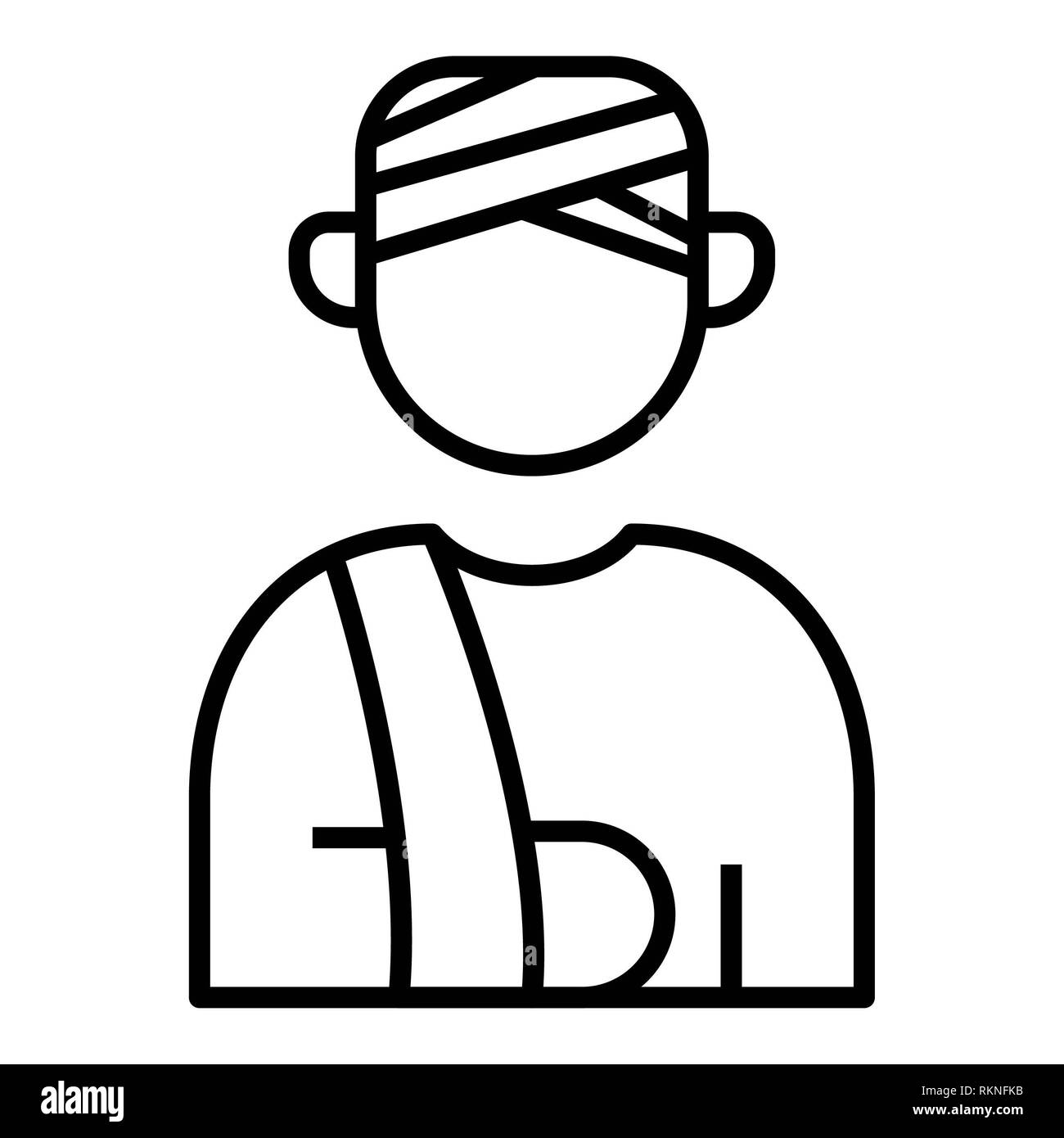 Patient Icon, Vector Illustration, Healthcare Outline Stock Photo - Alamy