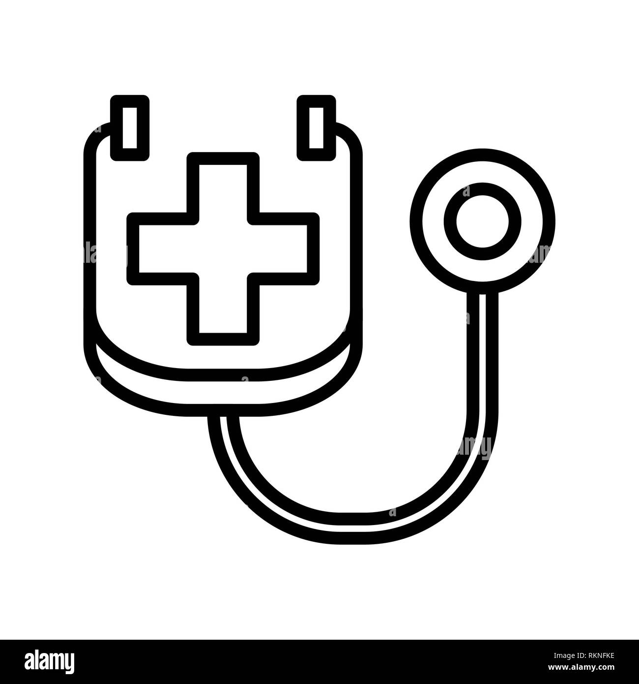 Stethoscope Icon, Vector Illustration, Healthcare Outline Stock Photo ...