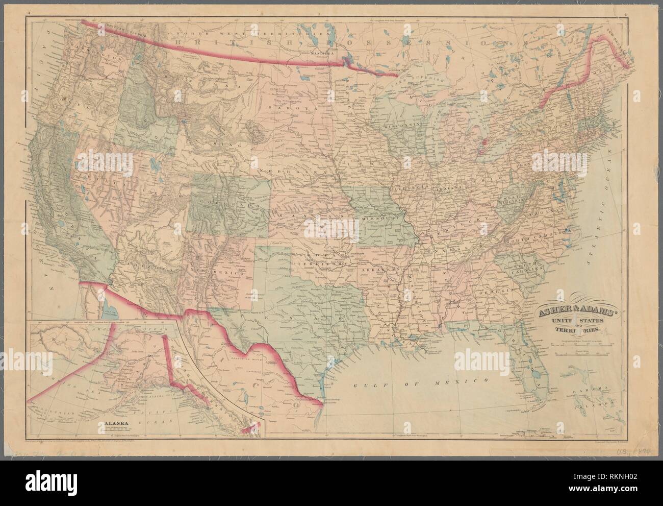Asher adams map hi-res stock photography and images - Alamy