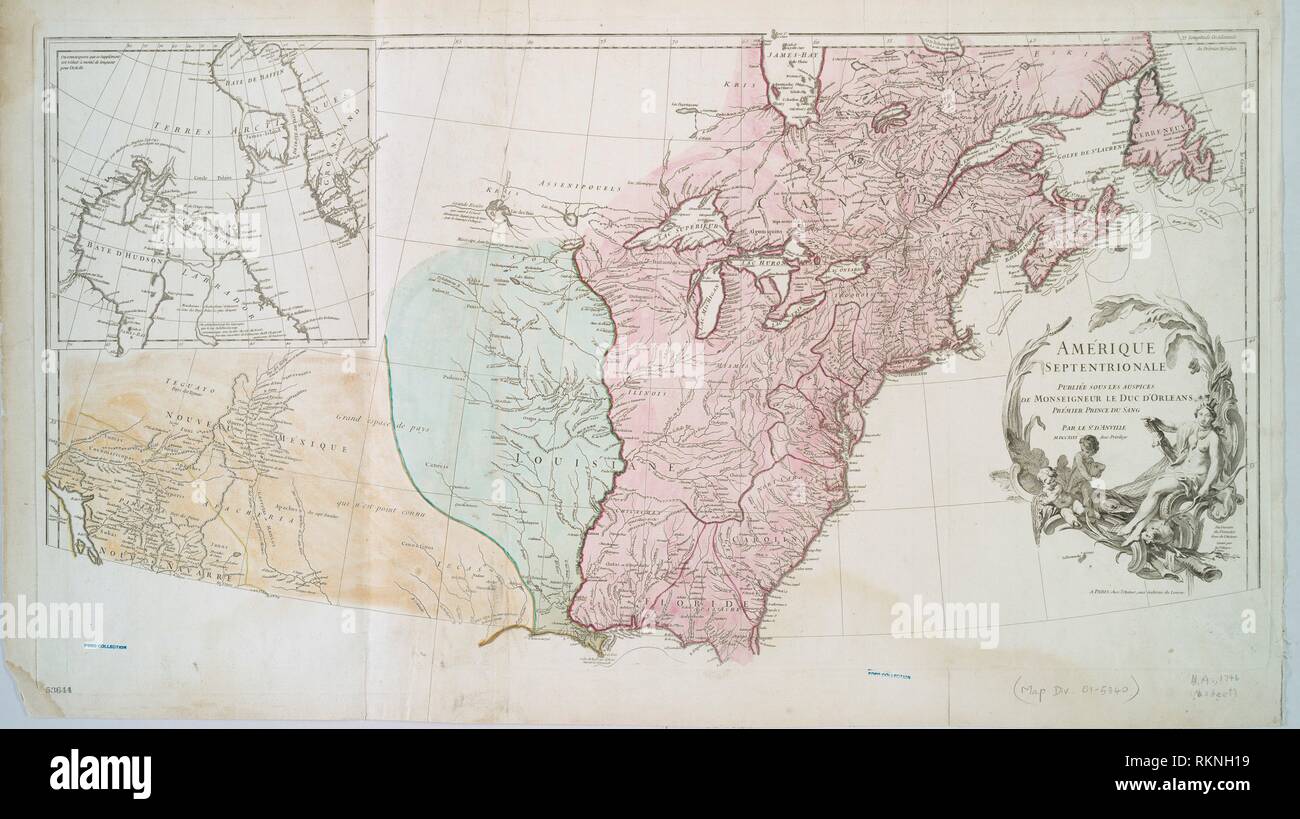 1720 map of america hi-res stock photography and images - Alamy