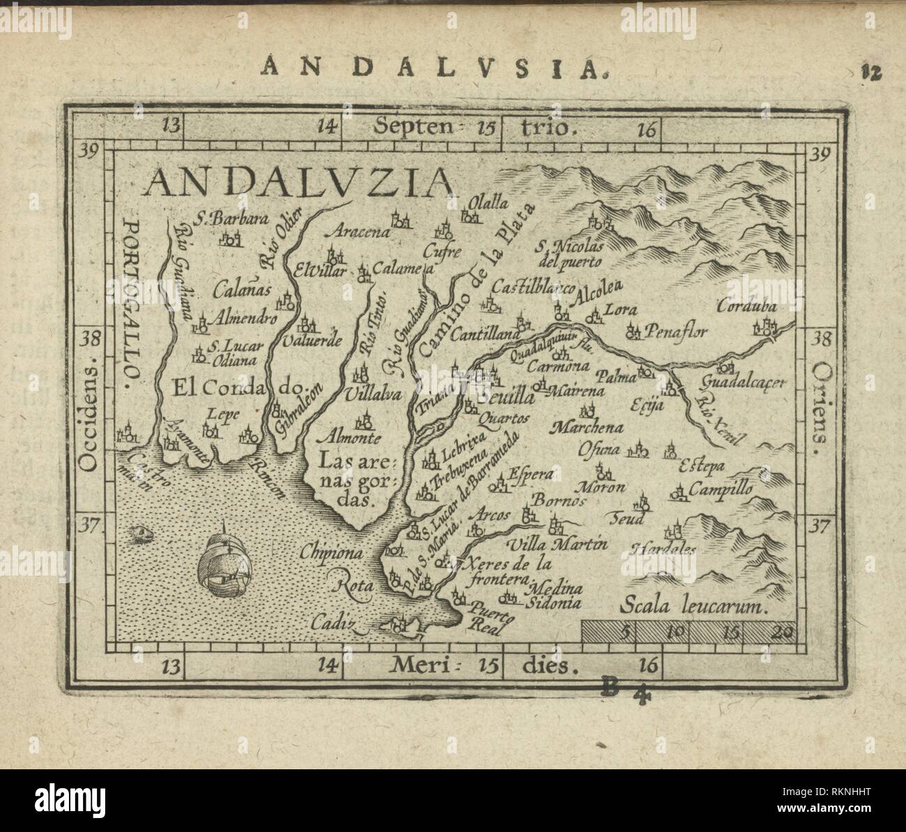Map of andaluzia hi-res stock photography and images - Alamy
