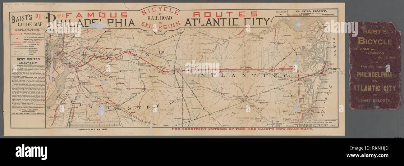 Philadelphia road map hi-res stock photography and images - Alamy