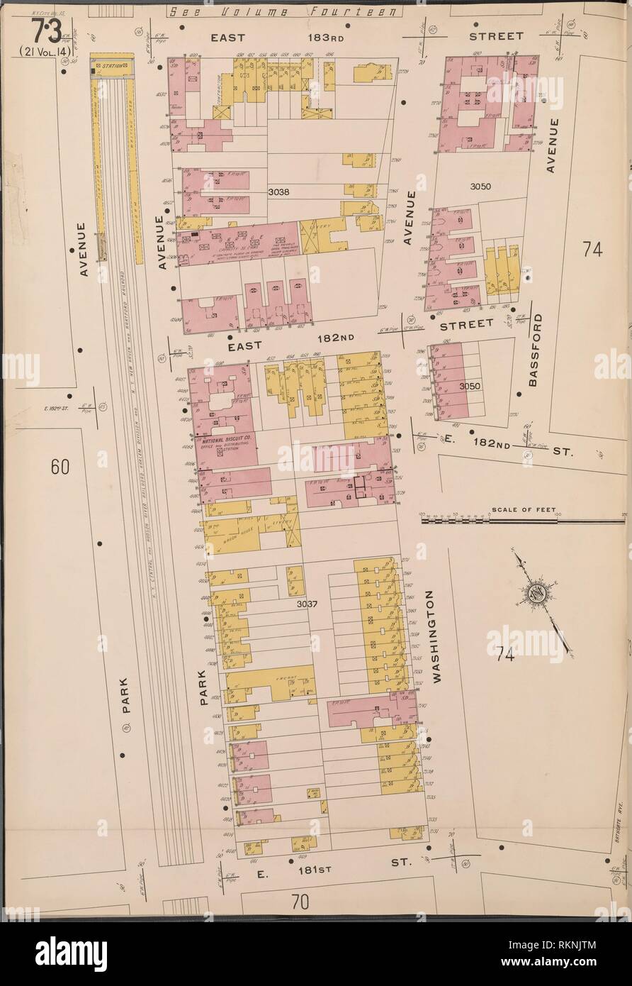 Bronx, V. 15, Plate No. 73 [Map bounded by E. 183rd St., Bassford Ave ...