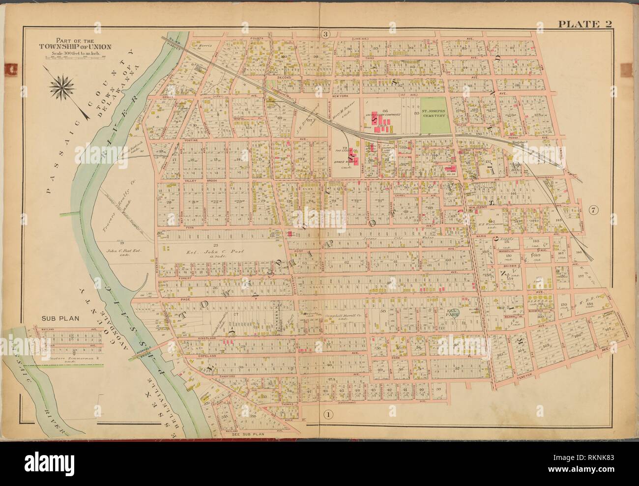 Bergen County, V. 2, Double Page Plate No. 2 [Map bounded by 4th Ave ... Bergen County, V. 2, Double Page Plate No. 2 [Map bounded by 4th Ave ...