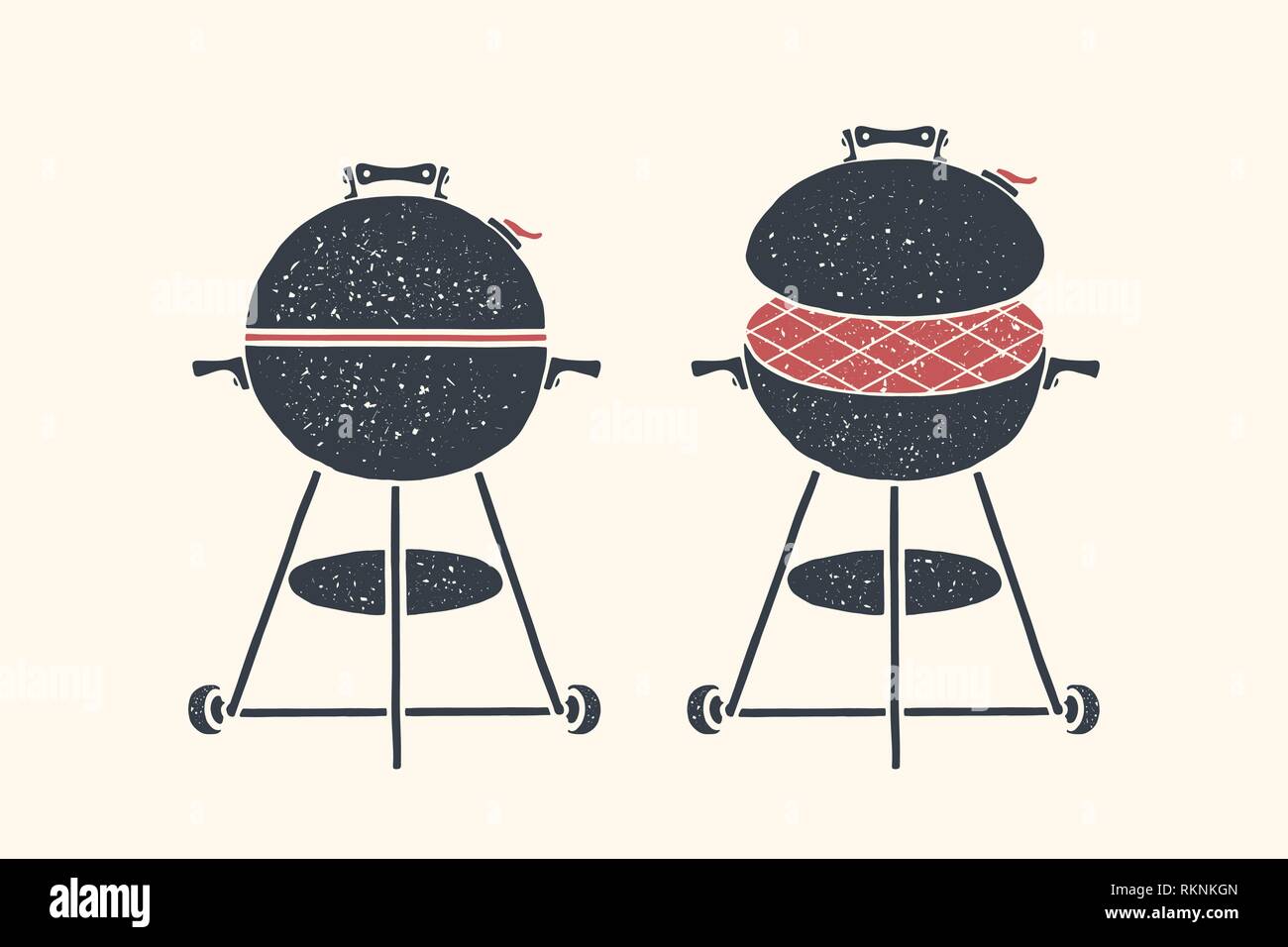 Barbecue, grill. Poster bbq, barbecue, grill tools Stock Vector Image ...