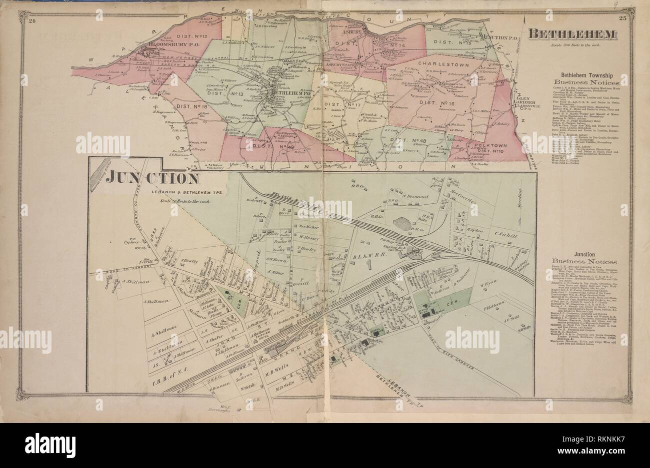 Map of new bethlehem hi-res stock photography and images - Alamy