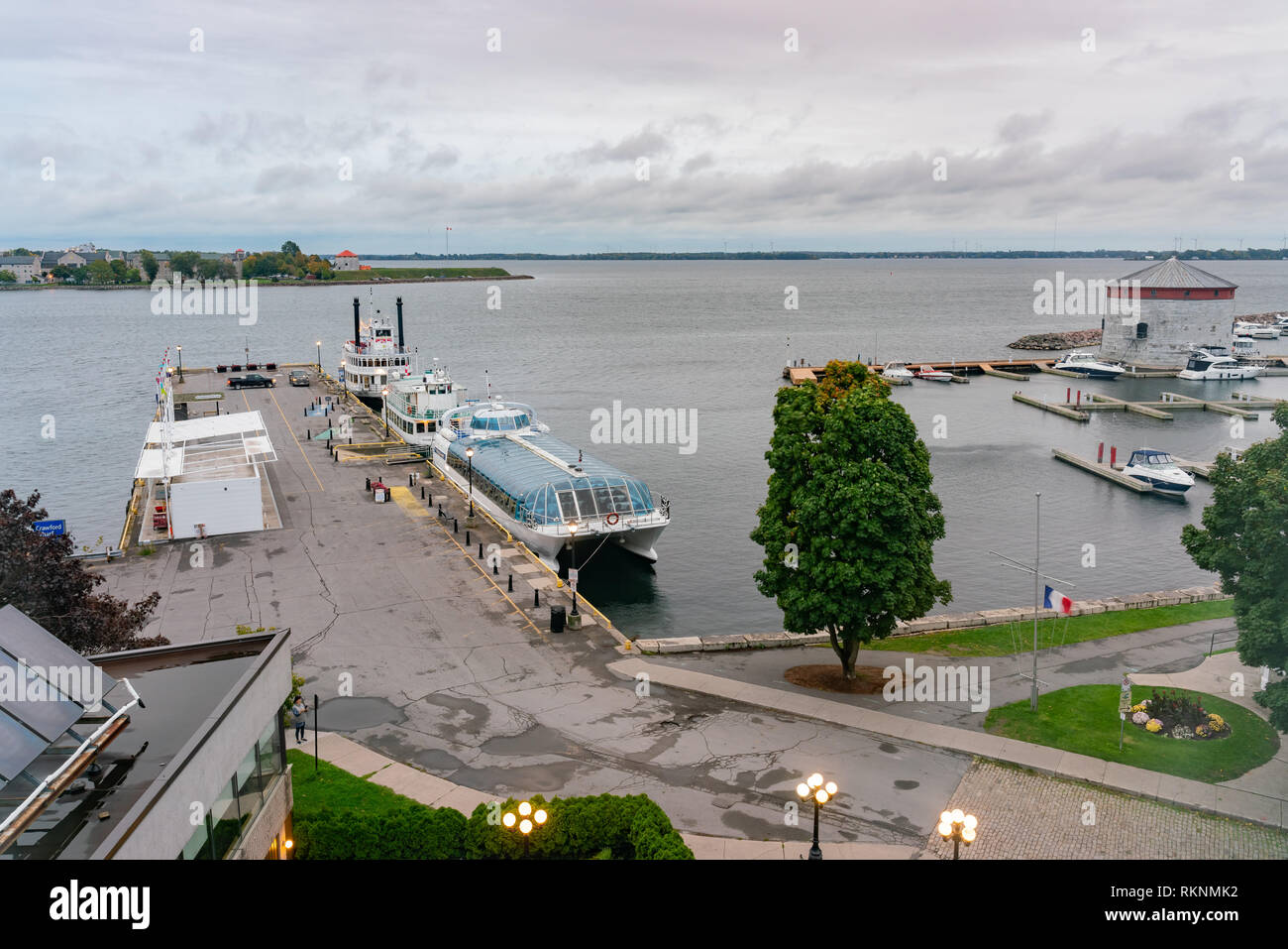 Aerial view of the Kingston city port with some ship Stock Photo - Alamy
