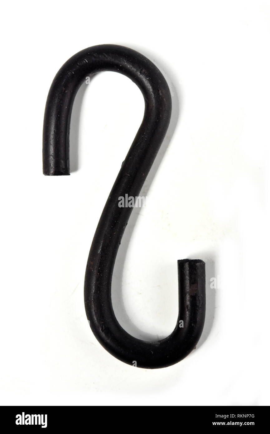 S-shaped hook on white background Stock Photo - Alamy