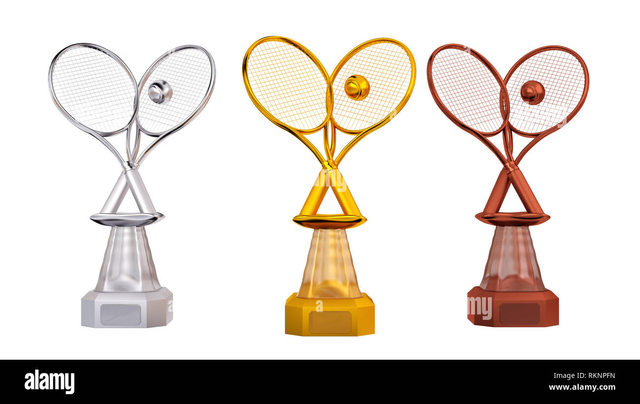 Golden Trophy Cup Tennis Ball High Resolution Stock Photography and ...