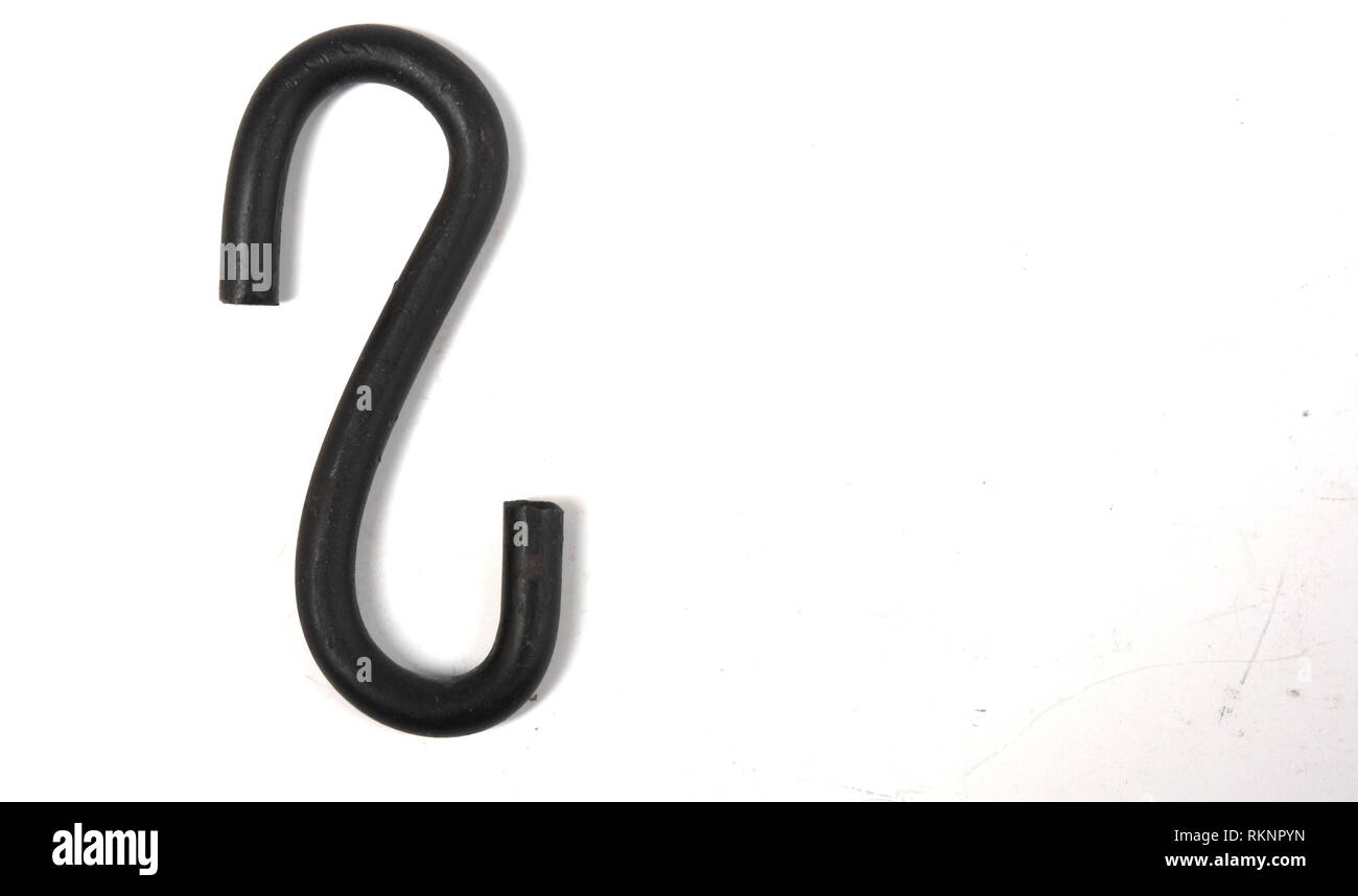 S-shaped hook on white background Stock Photo - Alamy