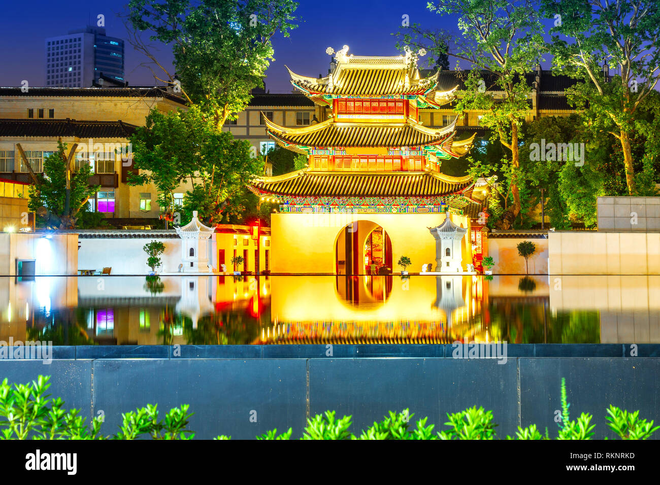 Classical building in Nanjing Confucius Temple, Nanjing, China Stock ...