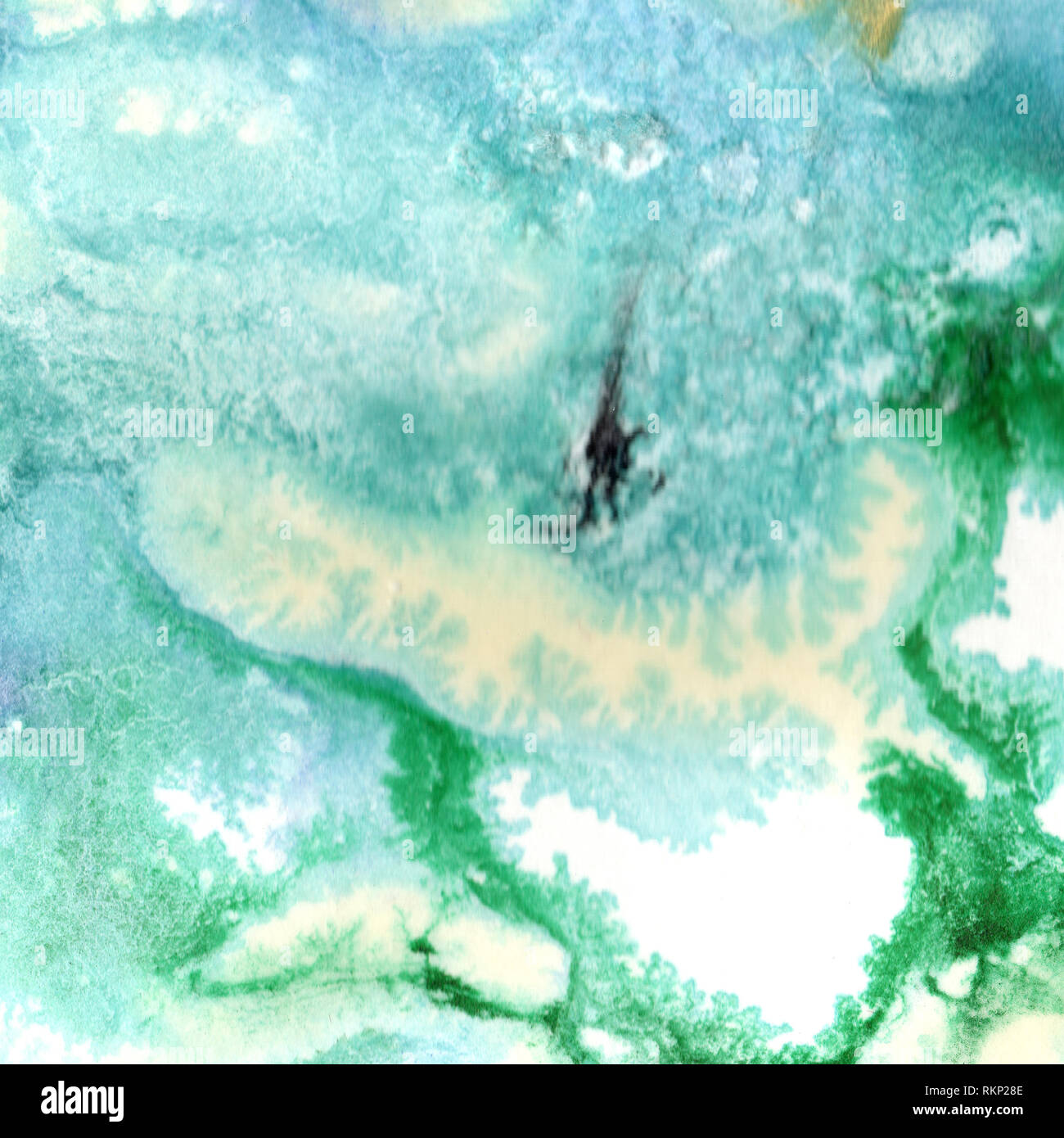 Abstract watercolor paper splash shapes isolated drawing. Illustration ...