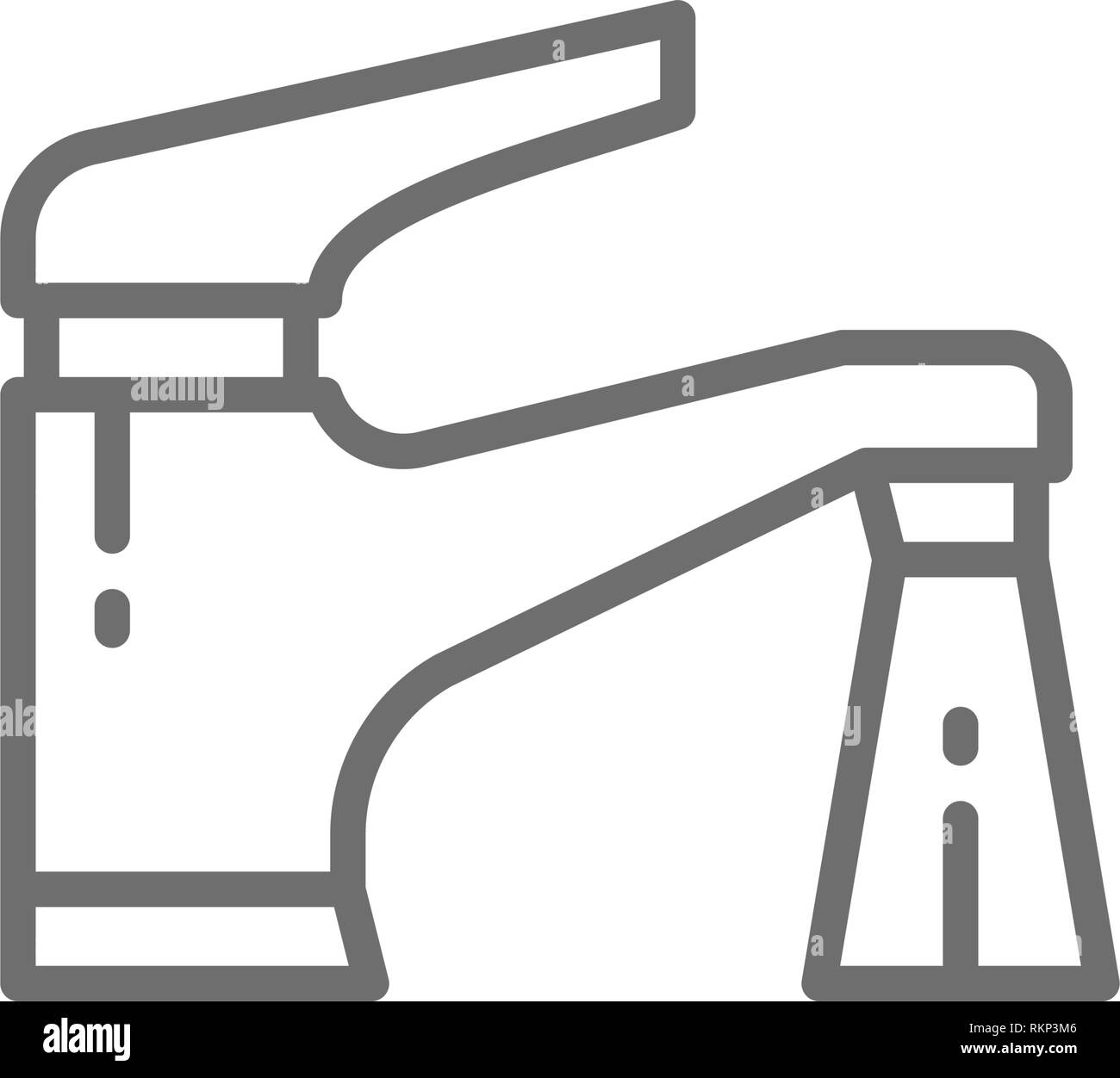 Water tap line icon. Isolated on white background Stock Vector Image ...