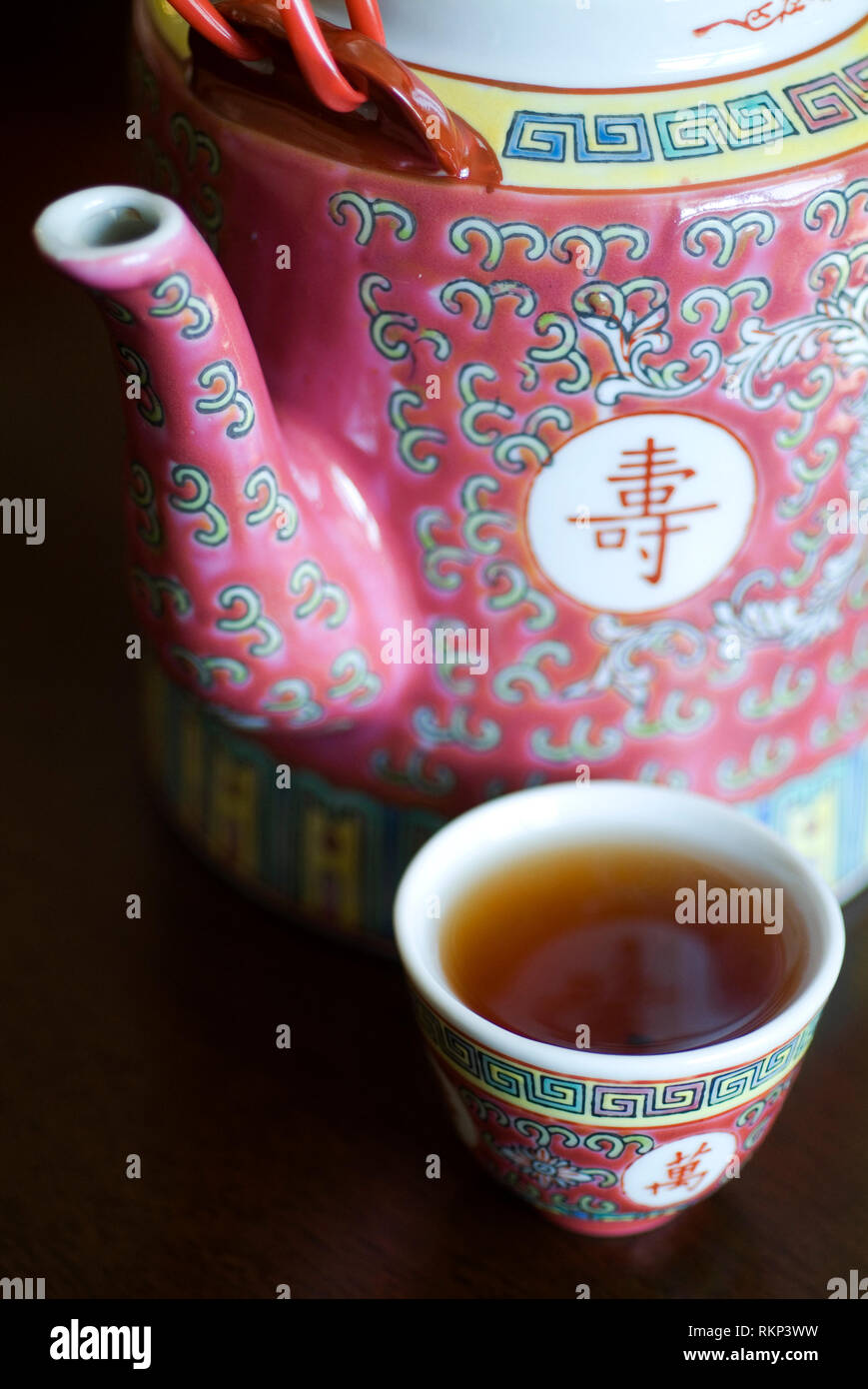 Chinese tea and teapot in the heritage town of Malacca (Melaka ...